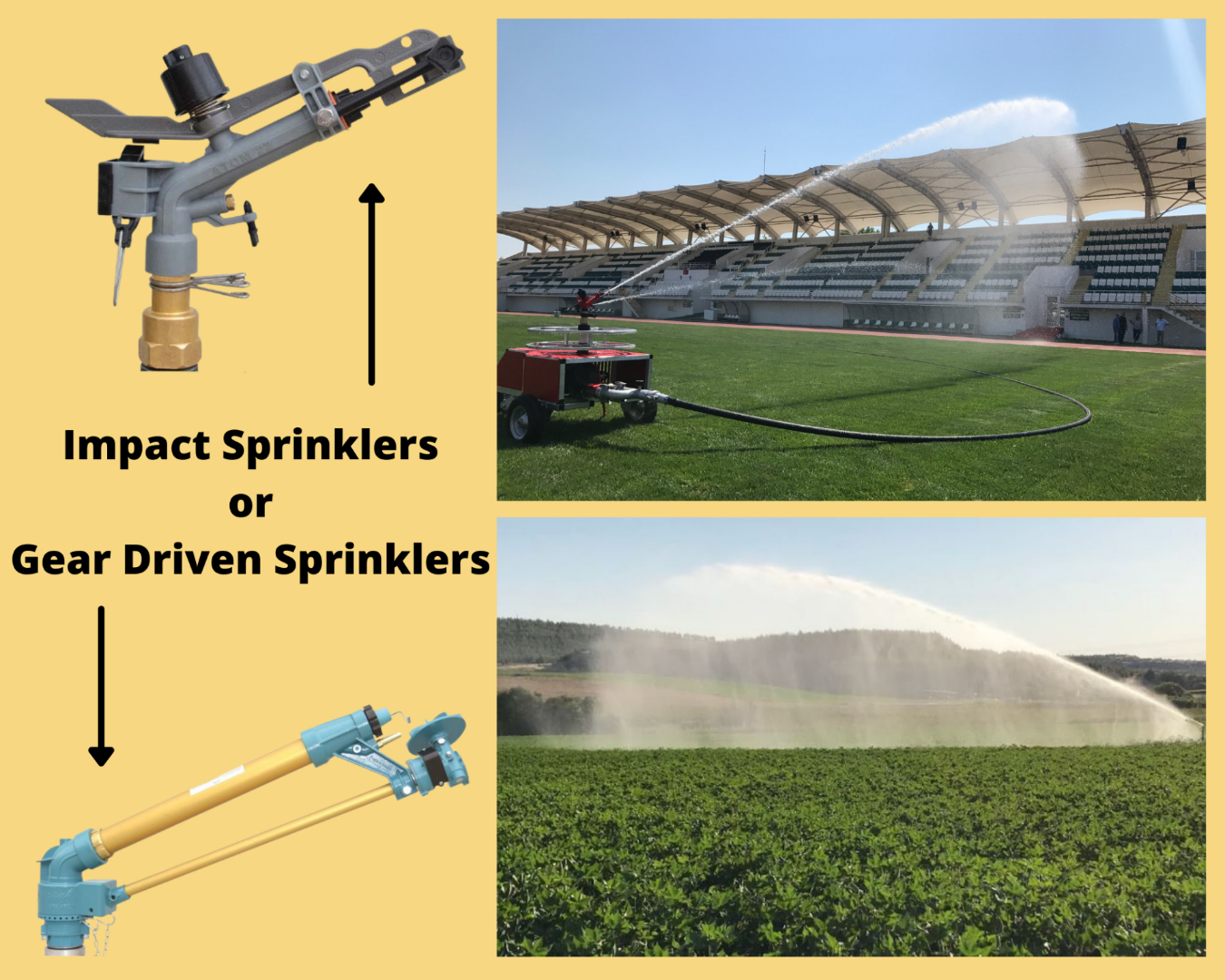 Choosing impact sprinklers or gear drive sprinklers